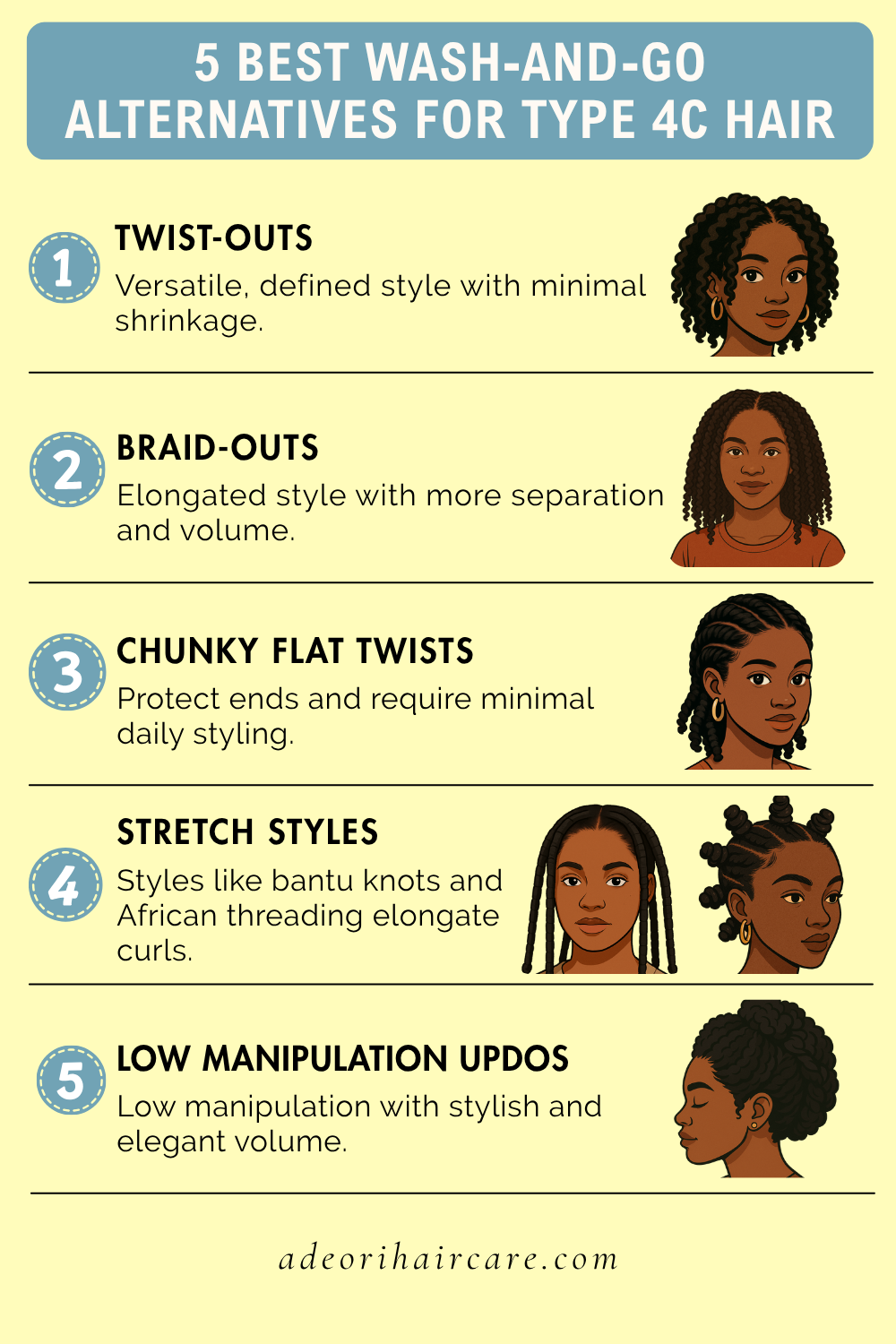 Type 4C Hair Doesn’t Love Wash-and-Gos? Try These Style Solutions - Ade ...